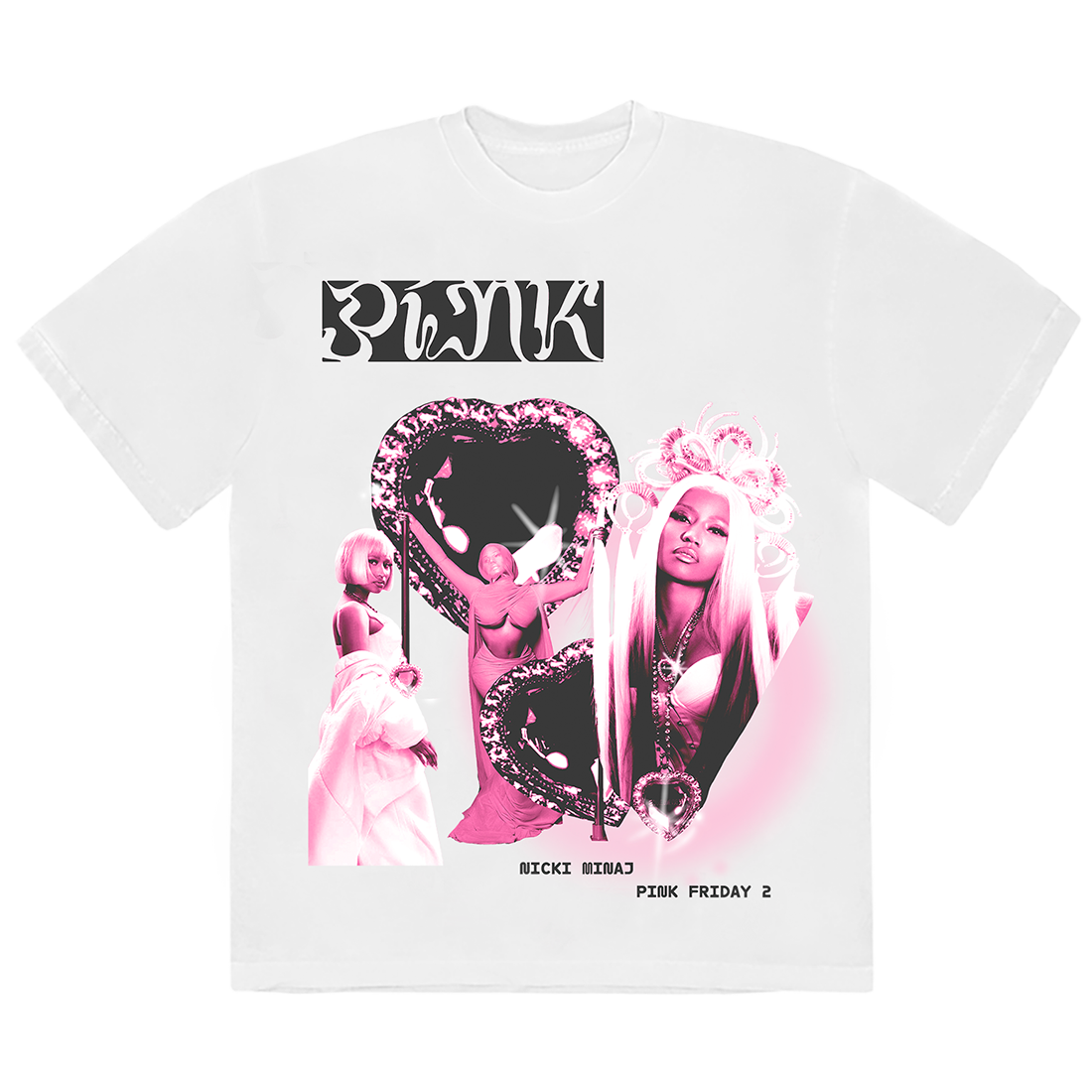 Pink Friday 2 Heart Collage T-Shirt - Republic Records Official Store